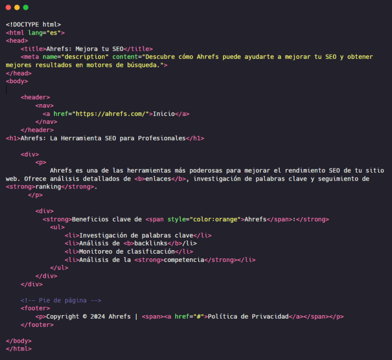 Etiquetas HTML: guía básica