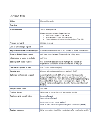 How to Create Content Briefs (with 6 Templates)