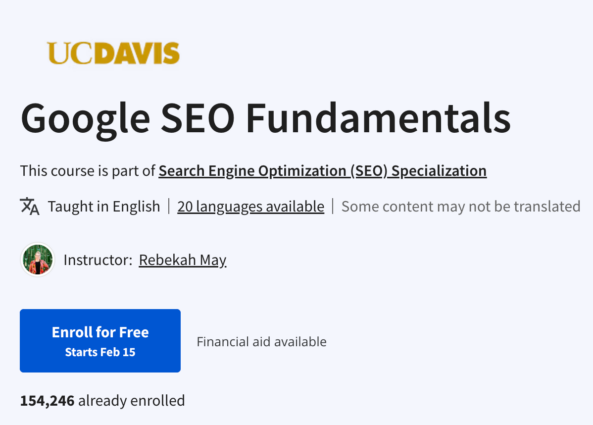10 Completely Free SEO Training Courses