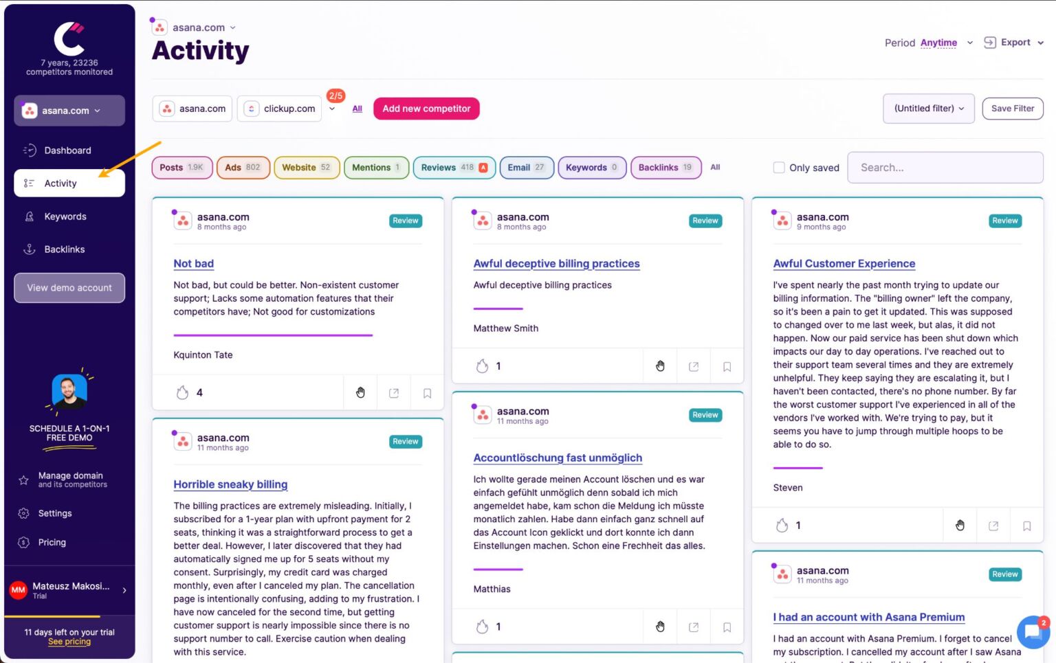 10 Best Competitor Analysis Tools Under $300
